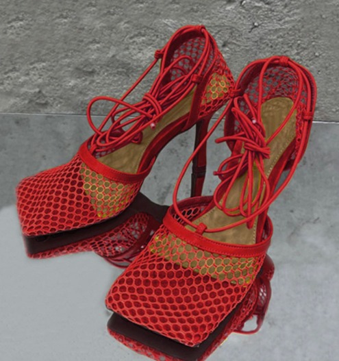 Luxe Mesh Lace-Up Stiletto Pumps – IBCAME Marketing Empowerment